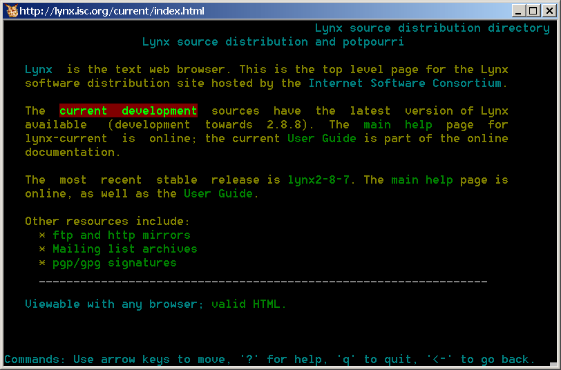 Windows Console Applications Web Browsers