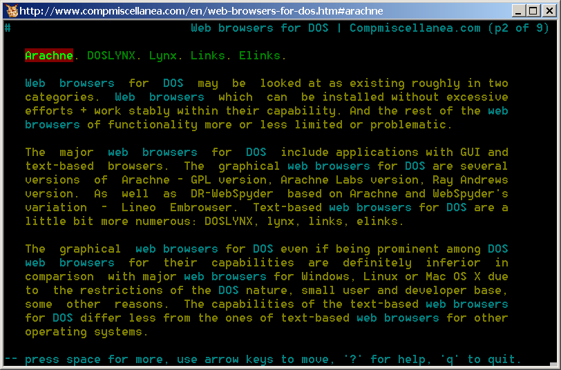 Windows Console Applications Web Browsers
